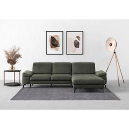 Sit & More SIT&MORE Ecksofa »Cabana L-Form« Recamiere, wahlweise mit Sitztiefen-, Armlehnen- und Kopfteilfunktion olive