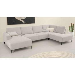 Home Affaire Wohnlandschaft &raquo;Tournon U-Form, XXL Sofa, Breite 333 cm, Webstoff, Chenille&laquo; Designsofa im nordischen Stil, Wellenunterfederung, 