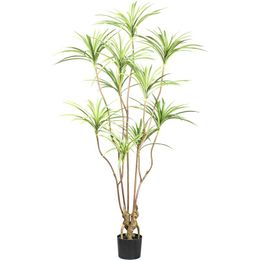 Creativ green Kunstpflanze »Dracaena« mit 10 Stämmen grün-grau