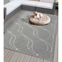 MERINOS Teppich &raquo;Tenerife Plus 54092&laquo; rechteckig 5 mm H&ouml;he In- und Outdoor geeignet, robuster Kurzflor, Balkon, Au&szlig;enbereich grau Obermaterial:...