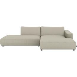 Musterring Ecksofa &raquo;Lucia&laquo; verschiedene Farben, gro&szlig;er Longchair mit Armlehne, B330 x T190 cm silber 100% Polyester