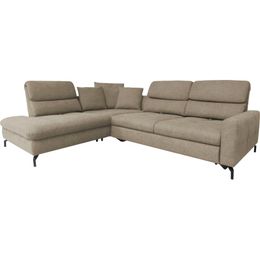 Alina Ecksofa »Louis« Breite 286 cm, Rückenlehnenverstellung, wahlweise mit Bettfunktion beige TCM 12