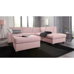 DOMO collection Ecksofa »Florentina zeitlos und elegant, Sitznähte als Designelement, L-Form« wahlweise mit Bettfunktion, mit Kontrastnaht,...