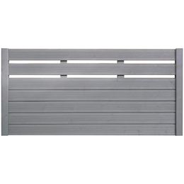 Bm Massivholz Holzzaun Fichte grau lasiert, LxH: 180x90 cm grau