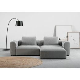 RAUM.ID Ecksofa »Cushid L-Form« Modulset, bestehend aus 3 Teilen silber