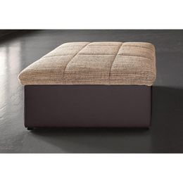 DOMO collection Hocker &raquo;Splash&laquo; braun Kunstleder SOFTLUX / Struktur (90% Polyester, 10% Polyacryl);Luxus-Microfaser (100% Polyester)/ Struktur (90% 