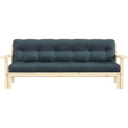 Karup Design Schlafsofa »Unwind« Mit Holzstruktur, inkl. Futonmatratze, Liegefläche 130x190 cm Petrol Blue
