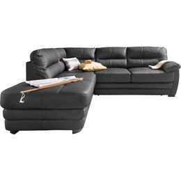 COTTA Ecksofa »Royale L-Form« wahlweise mit Bettfunktion schwarz