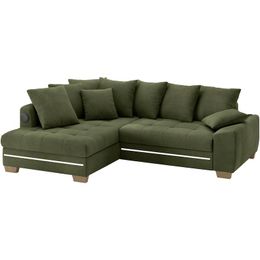 MR. COUCH Ecksofa »Nikita II, L-Form« RGB-LED, Bluetooth-Soundsystem, wahlweise mit Bett, Bettkasten Memphis 12 green
