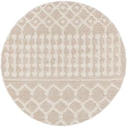LIVABLISS Hochflor-Teppich »DUBAI« rechteckig 52 mm Höhe Shaggy Hochflorteppich, , Flauschiger, Boho Wohnzimmerteppich/Läufer beige Obermaterial:...
