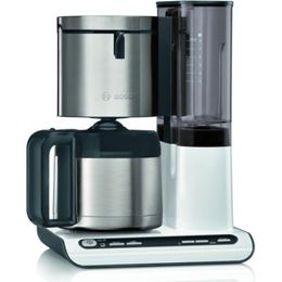 Bosch Filterkaffeemaschine »TKA8A681 Styline« 1, 1 l Kaffeekanne Papierfilter 1x4 mit Thermokanne weiß