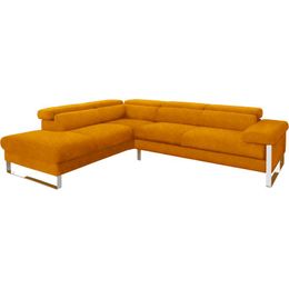 W.Schillig Ecksofa »finn, toller Sitzkomfort, L-Form, hochwertige Verarbeitungsdetails« German Design Award 2016, Fußgestell Chrom glänzend, Breite...