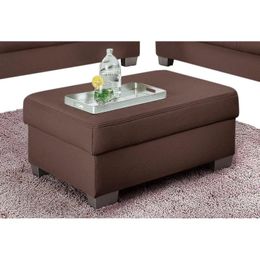 DOMO collection Hocker &raquo;Amando&laquo; braun PRIMABELLE -Microfaser aus 100% Polyester, ;SOFTLUX -Kunstleder;Strukturstoff aus 90% Polyester, 10% Polyacryl;