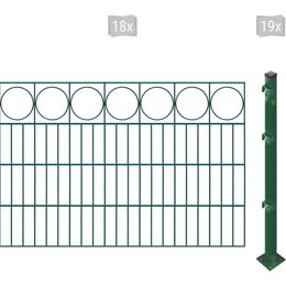 Arvotec Doppelstabmattenzaun &raquo;ESSENTIAL 80 zum Aufschrauben "Ring" mit Zierleiste&laquo; Zaunh&ouml;he 80 cm, Zaunl&auml;nge 2 - 60 m gr&uuml;n Kunststoff, Stahl