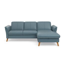 Sit & More SIT&MORE Ecksofa »Romero L-Form« wahlweise mit oder ohne Relax-Funktion, Bettfunktion, Bettkasten greyblue