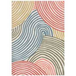 FLAIR RUGS Teppich &raquo;Wanda Swirl&laquo; rechteckig 8 mm H&ouml;he Wanda Swirl Washbarer Teppich bunt Obermaterial: 100% Polyester B : 170 cm 1 Stk.
