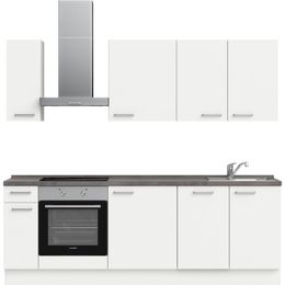 Nobilia K&uuml;chenzeile &raquo;"Touch I"&laquo; vormontiert, Ausrichtung w&auml;hlbar, Breite 240 cm, wahlw. mit E-Ger&auml;ten wei&szlig;