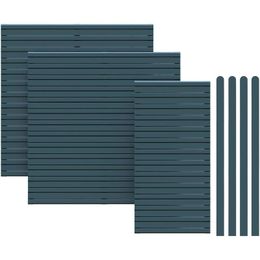 Kiehn-Holz Dichtzaun 7-teiliges Set, aus nordischer Fichte anthrazit
