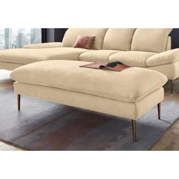 W.Schillig Hocker &raquo;enjoy&MORE&laquo; F&uuml;&szlig;e bronze pulverbeschichtet, Breite 151 cm beige Chenille-Flachgewebe R66 (85% Polyester, 15% Nylon);Longlife Xtra-