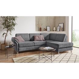 Sit & More SIT&MORE Ecksofa »Clio L-Form« wahlweise mit Bettfunktion und Bettkasten, inklusive Federkern grau