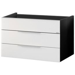 Fackelmann Waschbeckenunterschrank &raquo;Kara&laquo; Badm&ouml;bel Breite 79, 5 cm anthrazit, wei&szlig; anthrazit