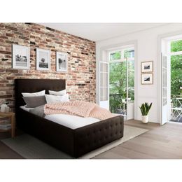 Home Affaire Polsterbett &raquo;Vaine&laquo; in 5 Breiten, auch in L&auml;nge 220 cm, incl. Roll-Lattenrost braun Liegefl&auml;che L&auml;nge Breite: 200 cm x 140 cm