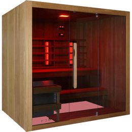 Sanotechnik Sauna »»KOTKA« mit Infrarotkabine« geeignet für 5 Personen, Espenholz Holz