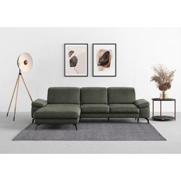 Sit & More SIT&MORE Ecksofa »Cabana L-Form« Recamiere, wahlweise mit Sitztiefen-, Armlehnen- und Kopfteilfunktion olive