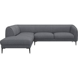 FLEXLUX Ecksofa »Belle Designsofa, L-Form, B/T 268/209 cm« Skandinavisches Design, In hochwertiger Verarbeitung Navy Blue