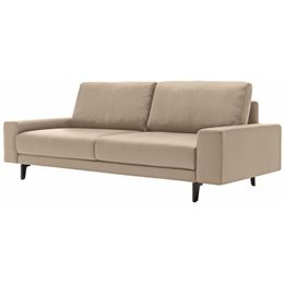 Creation BY ROLF BENZ 2-Sitzer &raquo;CR.450, Designsofa, Loungesofa&laquo; Armlehne breit niedrig, Alugussf&uuml;&szlig;e in umbragrau, Breite 180 cm beige NaturLEDER OSKAR