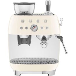 Smeg Espressomaschine »EGF03CREU« mit integrierter Kaffeemühle crème