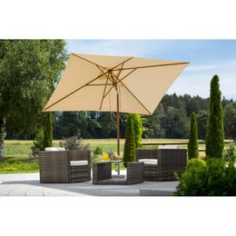 Schneider Schirme Sonnenschirm &raquo;Malaga&laquo; abknickbar, ohne Schirmst&auml;nder beige Obermaterial: 100% Polyester