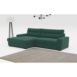 COTTA Ecksofa »Cappa L-Form« wahlweise mit Bettfunktion & Bettkasten racing green