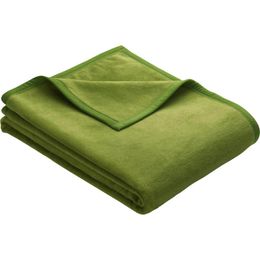 Ibena Wohndecke »Berlin« Hochwertige Konfektion mit Markenpatch, Kuscheldecke grün Obermaterial: 58% Baumwolle, 35% Polyacryl, 7% Polyester B/L:...
