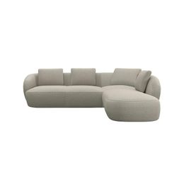 FLEXLUX Ecksofa »Torino, rund, L-Form, Sofa-Ecke mit Ottomane« Modernes, organisches Sofa-Design, Kaltschaum, Wellenunterfederung Natural
