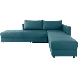 LOOKS by Wolfgang Joop Ecksofa »LooksIII L-Form« durch Drehfunktion zum Bett wandelbar, inklusive Staufach petrol