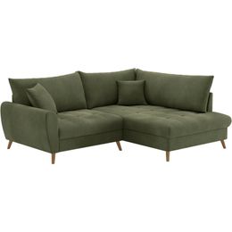 MR. COUCH Ecksofa »Blackburn II, L-Form« Mit Kaltschaumpolsterung bis 140 kg belastbar Memphis 12 green