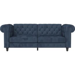 DOREL HOME 3-Sitzer »Felix, Schlafsofa 236 cm, (Liegefläche 108x190cm), Rückenlehne« 3-fach verstellbar, Velours, Kunstleder, Luxus-Microfaser...