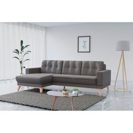 Sit & More sit&more Ecksofa &raquo;Lavida L-Form&laquo; wahlweise mit Kippfunktion und Bettkasten braun 100% PES