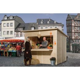 Weka Ger&auml;tehaus &raquo;Verkaufshaus 221, 19 mm, ohne Boden&laquo; beige Holzwerkstoff