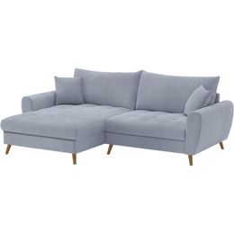 MR. COUCH Ecksofa »Blackburn II L-Form« Wahlweise mit Kaltschaumpolsterung bis 140 kg belastbar Memphis 1676 blue grey