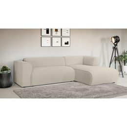 Inosign Ecksofa »MERID L-Form (257 cm), zeitlos & stilvolles Design, « Aufwendig gepolstert, in Cord, Chenille und Struktur creme