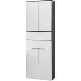 Fackelmann H&auml;ngeschrank &raquo;Kara&laquo; Badm&ouml;bel Breite 61 cm weiss anthrazit