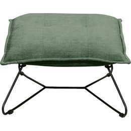 ED EXCITING DESIGN Hocker &raquo;Vico&laquo; mit Design-Gestell aus schwarzem Metall, in Cord gr&uuml;n 92% Polyester, 8% Polyamid