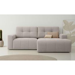 Home Affaire Ecksofa &raquo;Turnon, Lounge-sofa, Breite 221 cm&laquo; Chenille, mit Knopf- und Doppelsteppung, elegantes Aussehen braun 100% Polyester