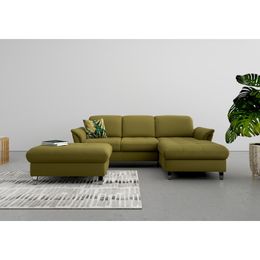 Sit & More SIT&MORE Ecksofa »Maggiore L-Form« wahlweise mit Kopfteilverstellung, Bettfunktion und Bettkasten olive