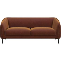 FLEXLUX 2, 5-Sitzer &raquo;Belle Designsofa, Couch, bequem durch Kaltschaum im Sitz&laquo; Skandinavisches Design, In hochwertiger Verarbeitung Cognac