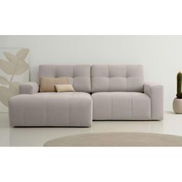 Home Affaire Ecksofa &raquo;Turnon, Lounge-sofa, Breite 221 cm&laquo; Chenille, mit Knopf- und Doppelsteppung, elegantes Aussehen braun 100% Polyester