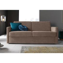 Home Affaire Schlafsofa »GOLDPOINT 182cm, Dauerschläfer, Liegefläche 140/200 cm, « 3-Sitzer mit Dauerschläfer-Funktion, Bonell-Federkernmatratze braun