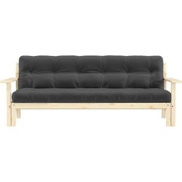Karup Design Schlafsofa »Unwind« Mit Holzstruktur, inkl. Futonmatratze, Liegefläche 130x190 cm Dark grey